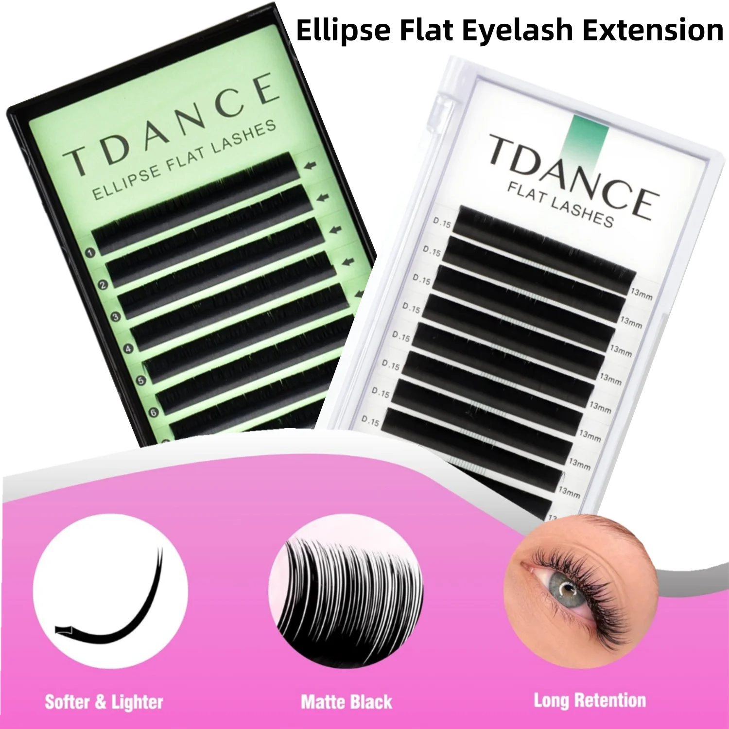 TDANCE-Ellipse-Flat-Eyelash-Extension-Lashes-12-Rows-8-15mm-0-15-0-2 ...