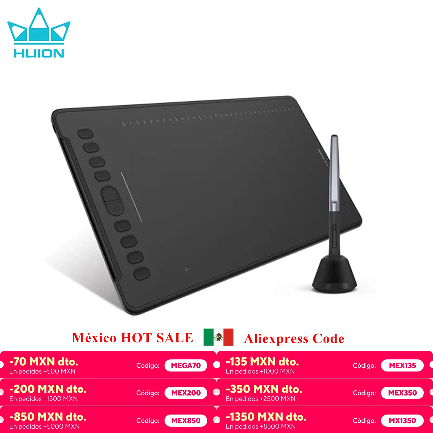 HUION-Inspiroy-H640P-Drawing-Tablets-Graphics-Pen-Tablet-with-8192 ...