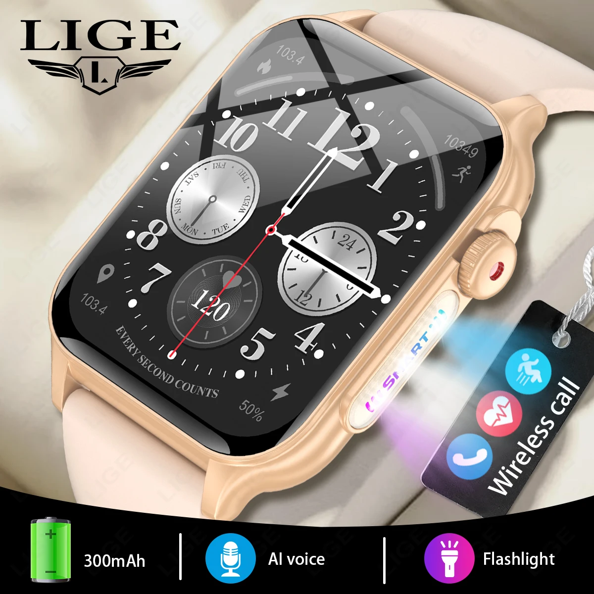 LIGE-LED-Breathing-Light-Smartwatch-For-Men-Women-Sport-Tracker-Watches ...