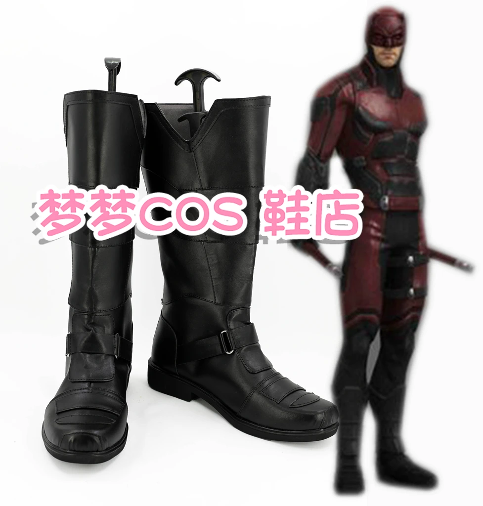 Daredevil Cosplay Shoes Matt Murdock Superhero Boots Men Boys Halloween ...