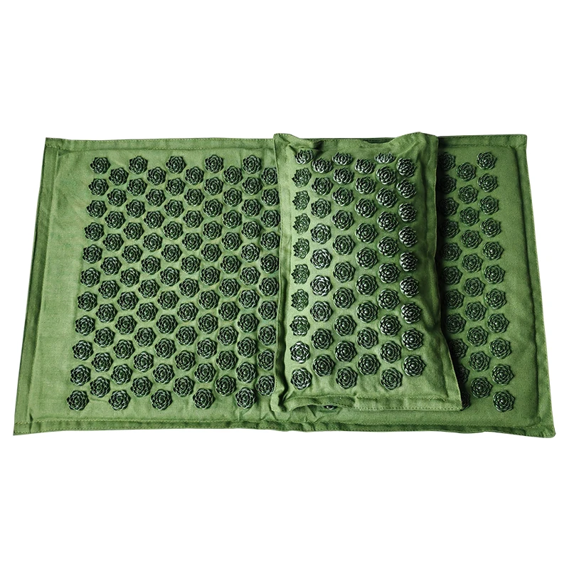 Fitness Yoga Spiky Mat Lotus Acupuncture Massage Mat Bed Pilates Linen ...
