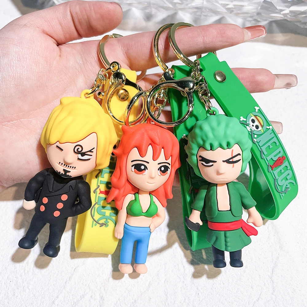 One-Piece-Anime-Monkey-D-Luffy-Keychain-Key-Rings-Backpack-Pendant-Doll ...