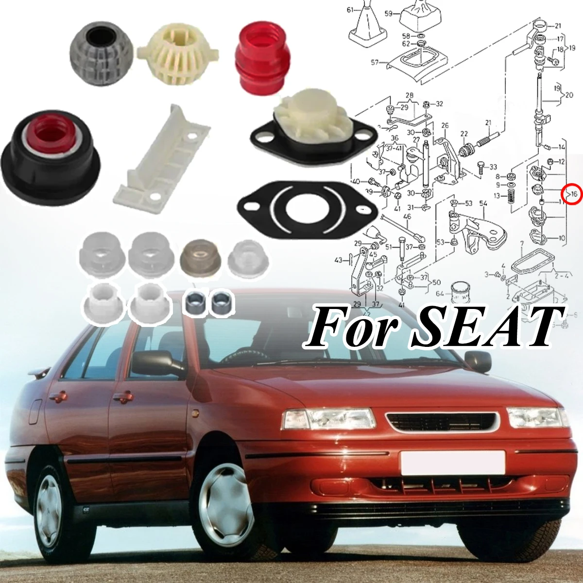 15Pcs-Set-For-SEAT-Cordoba-6K1-6K2-6K5-Ibiza-Mk2-Inca-Toledo-Mk1-VW ...