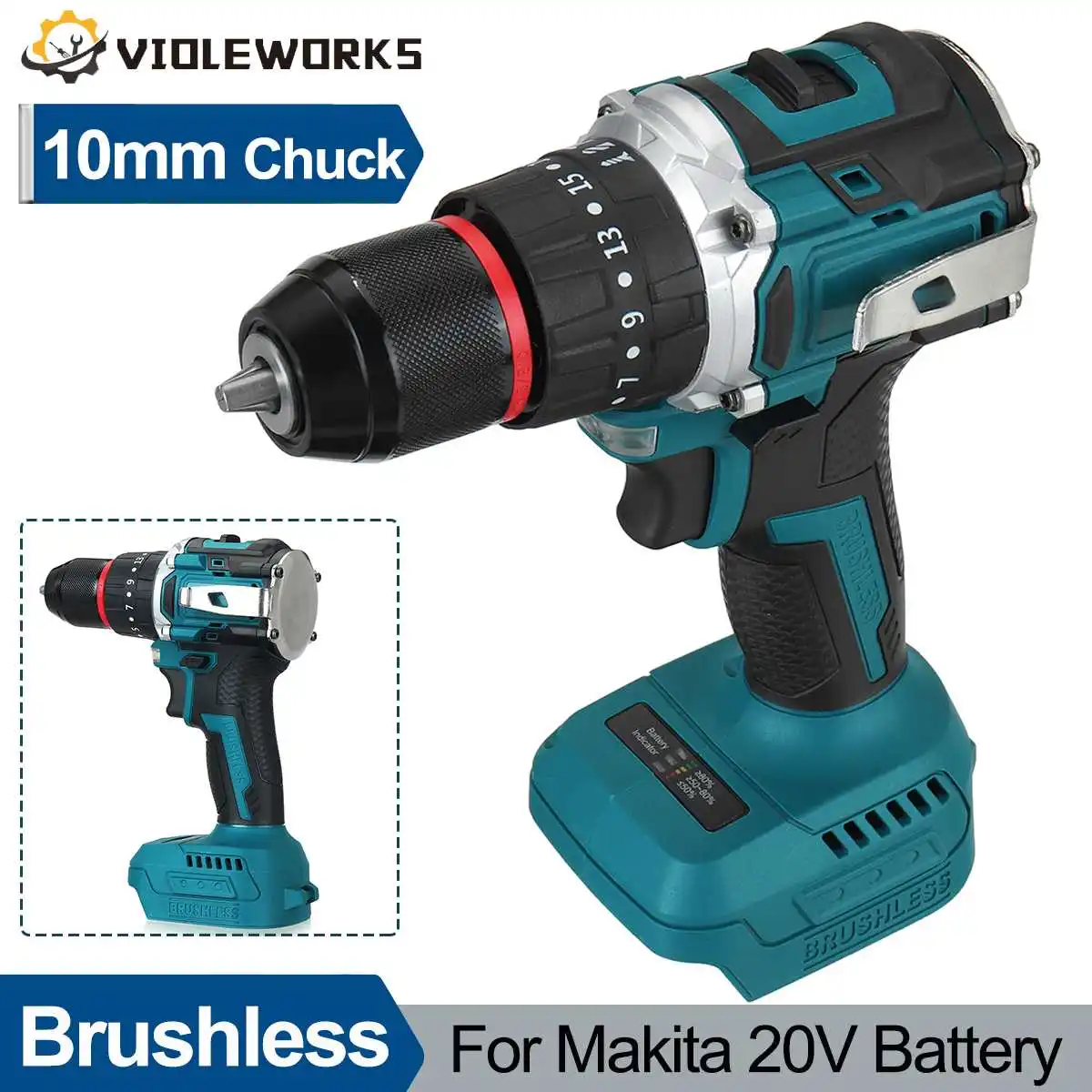 20V-Brushless-Impact-Electric-Drill-Dual-Speed-25-3-Torque-Multifunction-Cordless-Drill-Tool-for ...