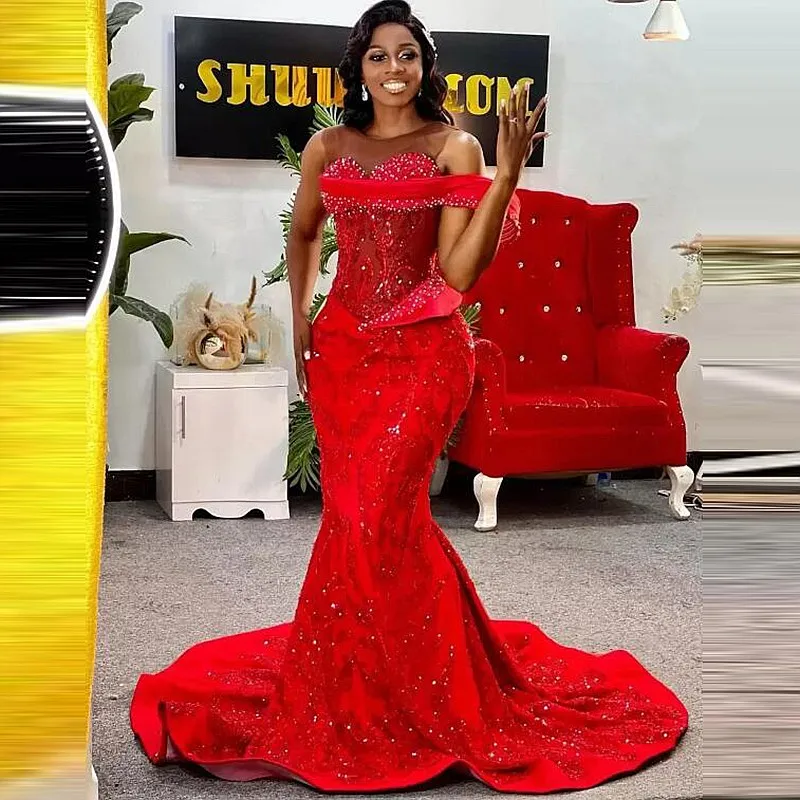 Red Mermaid Prom Dresses