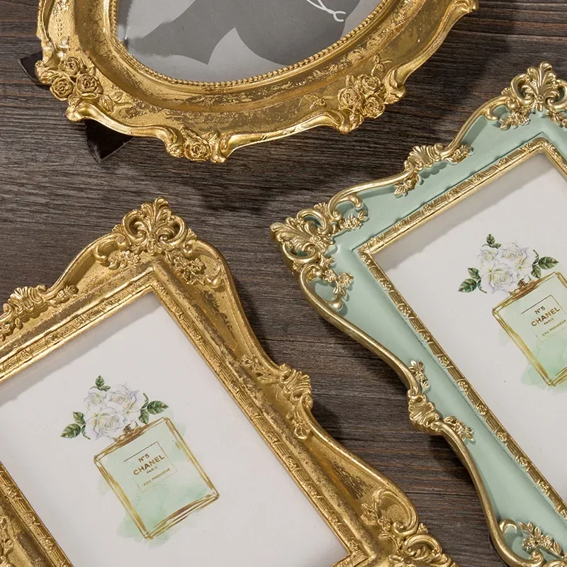 6-Inch-European-Retro-Resin-Photo-Frame-Home-Light-Luxury-Ornaments ...