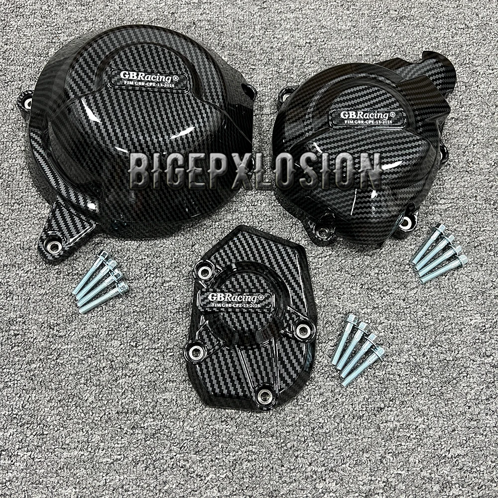 Carbon-Fiber-Printing-Motorcycle-Engine-Protective-Cover-FOR-Kawasaki ...
