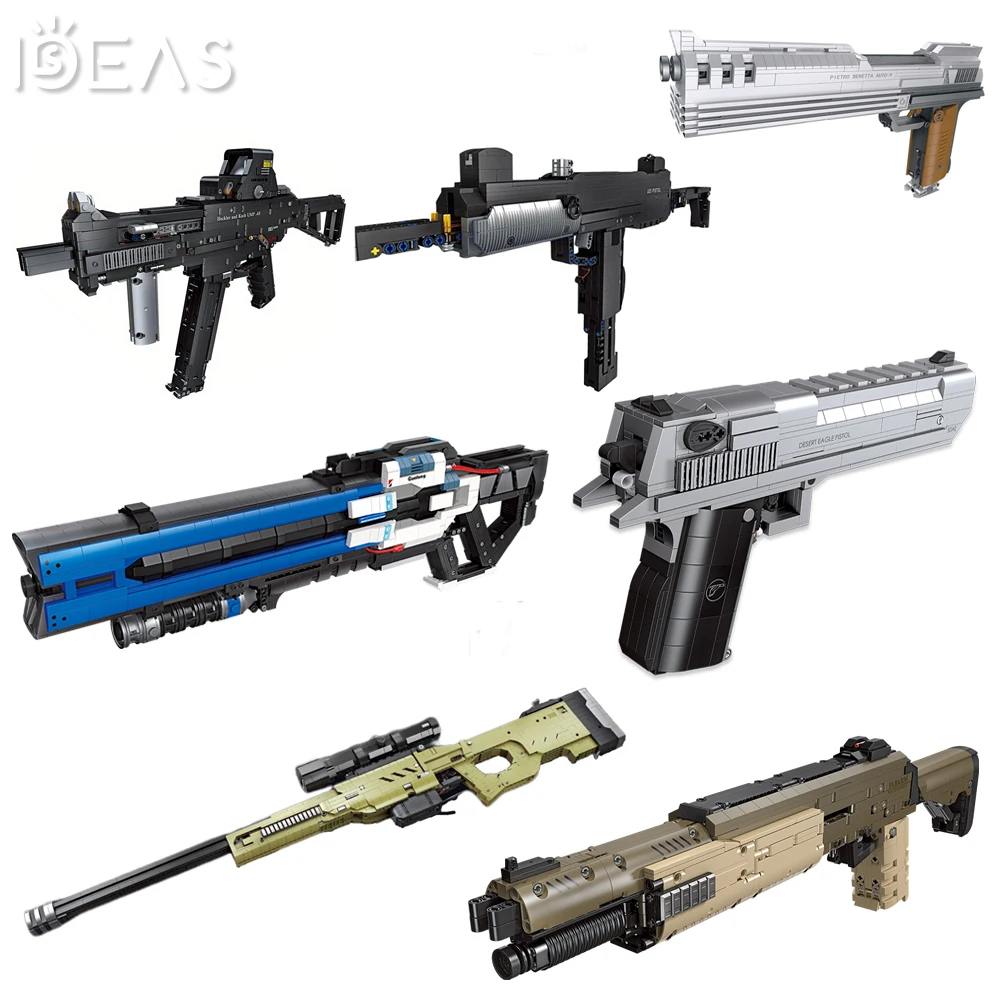 Jiestar-Ideas-Fire-Weapon-Brick-High-tech-Pistol-Submachine-Gun-Shotgun ...
