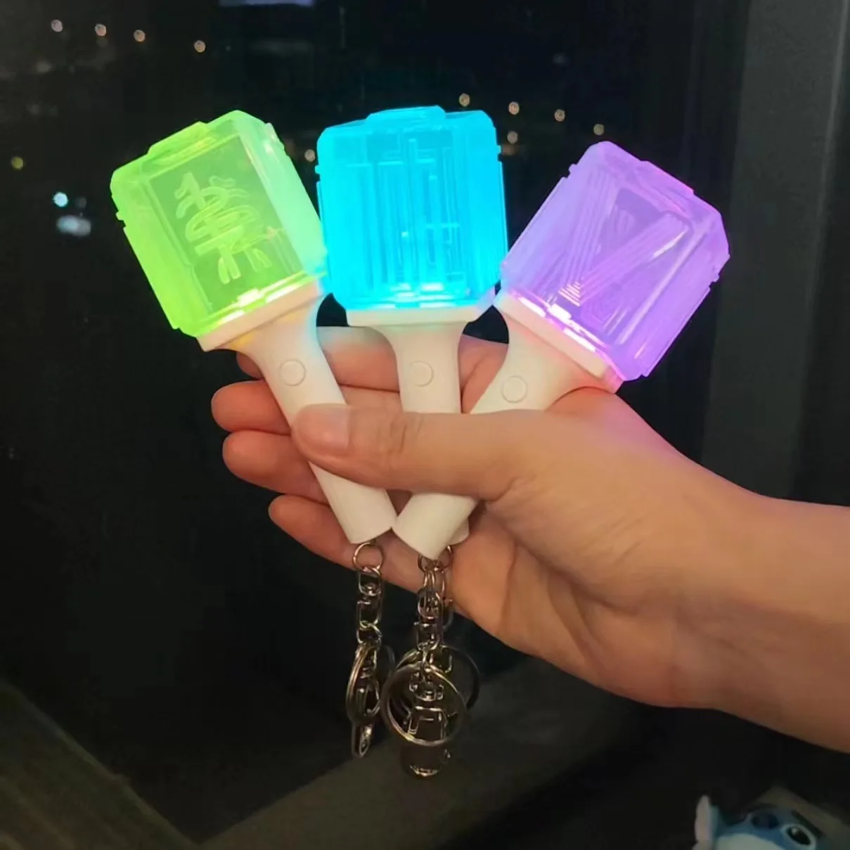 Kpop-Mini-Fanlight-Light-Stick-Keyring-Concert-Light-Stick-Glow-Lamp ...