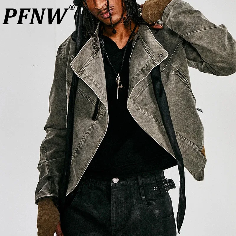 PFNW 25SS American Irregular Men's Lapel Patchwork Design Short Jacket ...