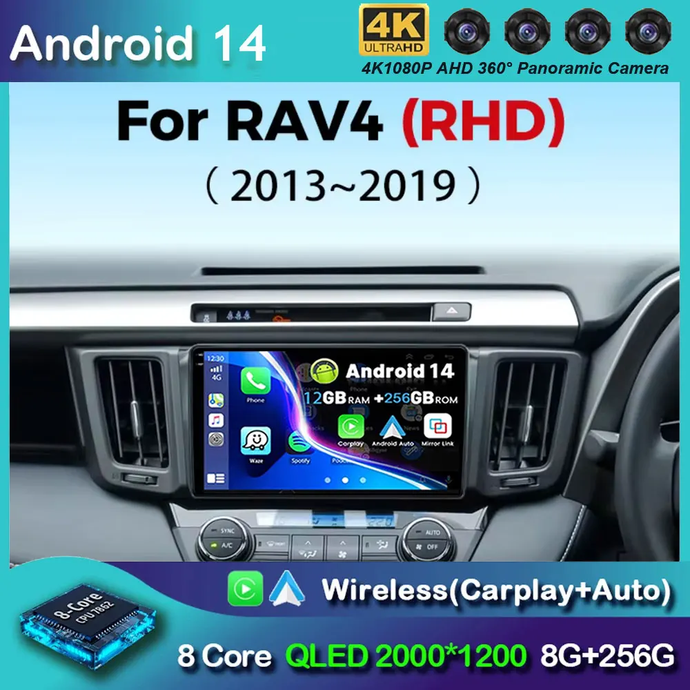 Android-14-Car-Radio-Multimedia-Player-For-Toyota-RAV4-RAV-4-XA40-2013 ...