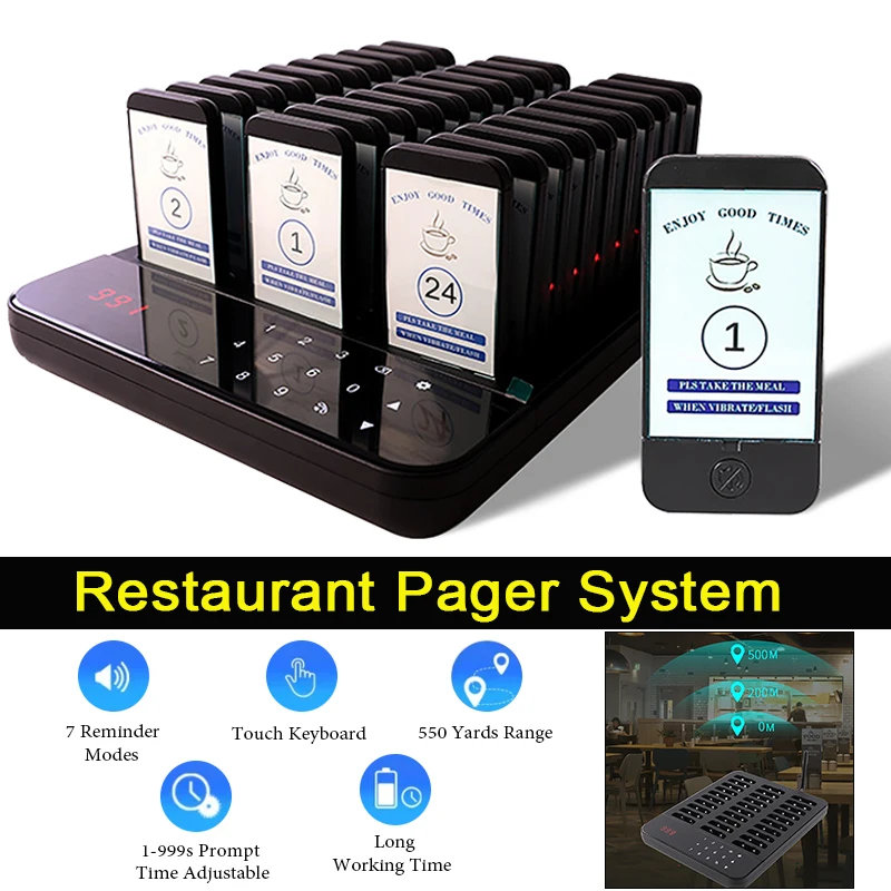1 with 30 Wireless Meal Picker Set Restaurant Ringing And Calling ...