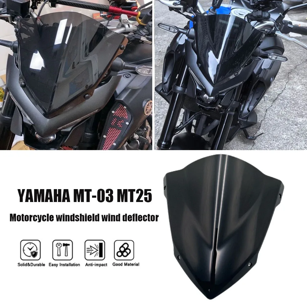 Windscreen For Yamaha MT-03 MT25 2020 - 2024 MT03 MT-25 Motorcycle Wind ...
