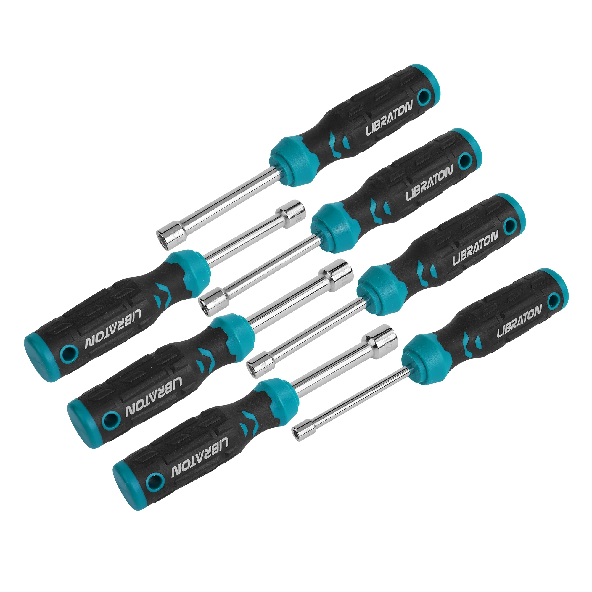 Libraton-Hollow-Nut-Driver-Set-SAE-Magnetic-Hex-Nut-Drivers-7-Pieces ...