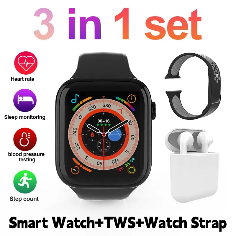 3 In 1 Set Smart Watch Plus With Tws Headset Bracelet 2 In 1 Men And ...