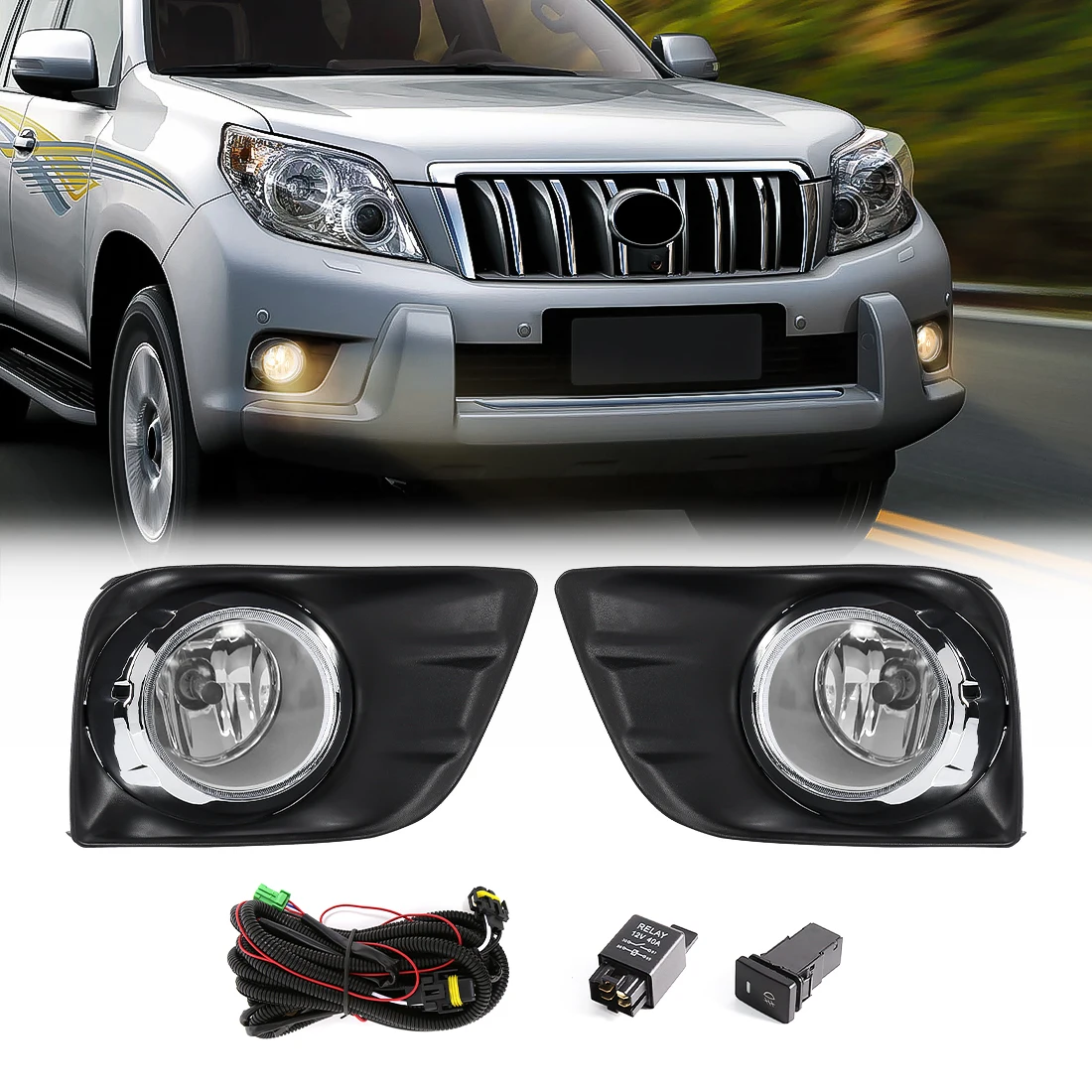 For-Toyota-Land-Cruiser-Prado-FJ150-2010-2011-2012-2013-Fog-Light ...