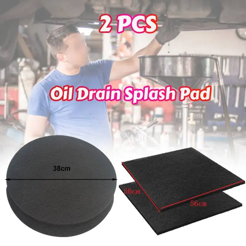 2-Pieces-Oil-Drain-Splash-Pad-Oil-Spill-Prevent-Mat-Transmission-Drain ...