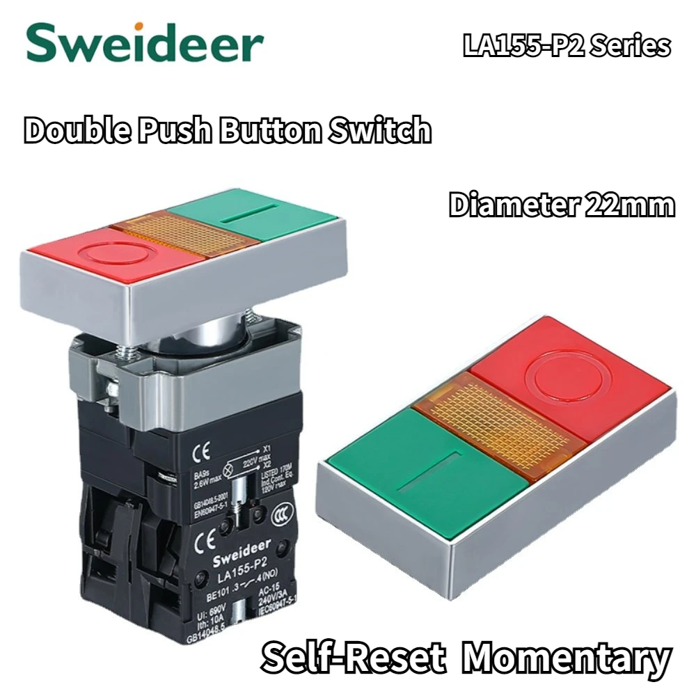 Bot-n-pulsador-doble-verde-claro-y-rojo-24V-220V-12V-fuente-de ...