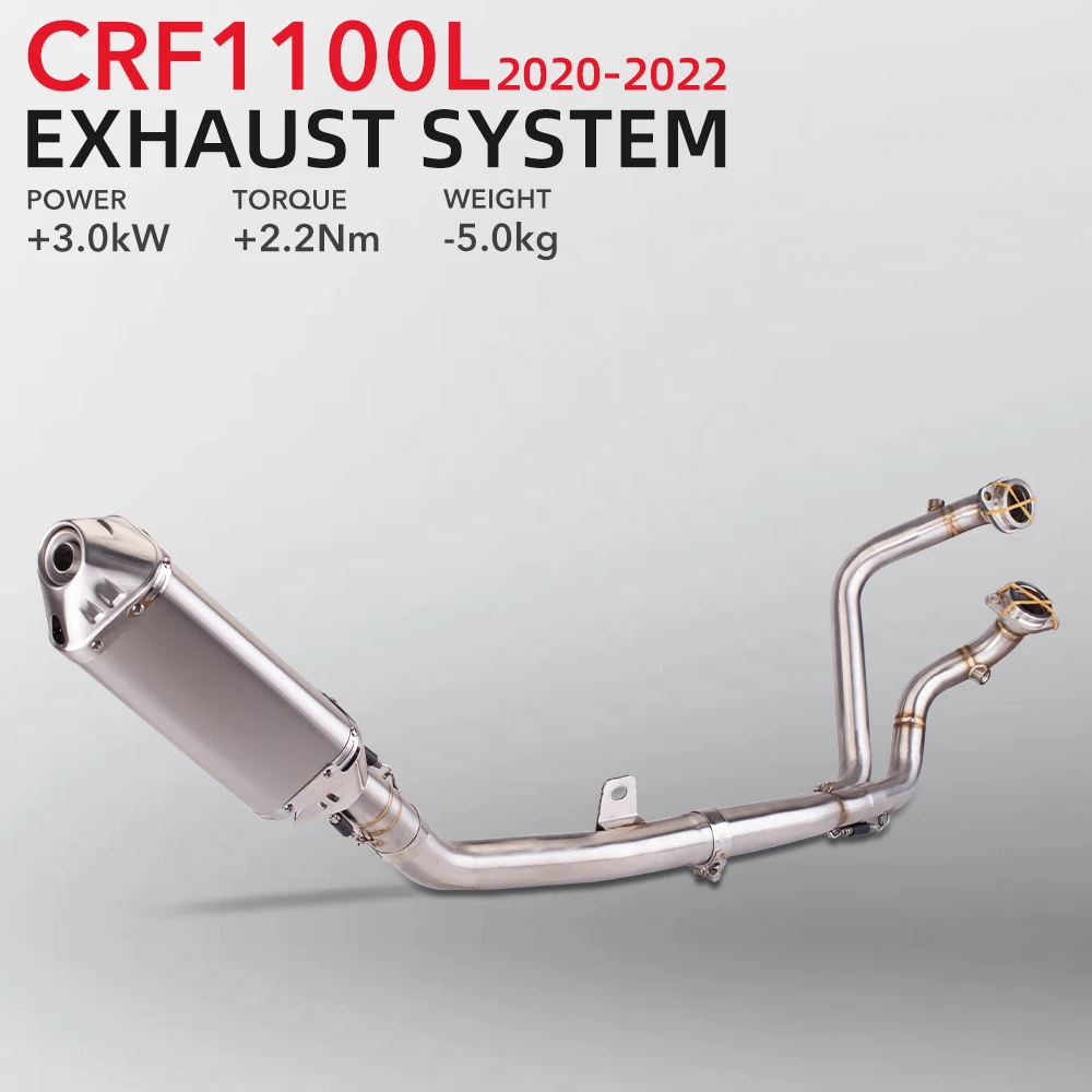 오토바이 배기 이스케이프 수정된 프론트 링크 파이프 연결 요시무라 머플러 Crf1100l 아프리카 트윈 2020 2022