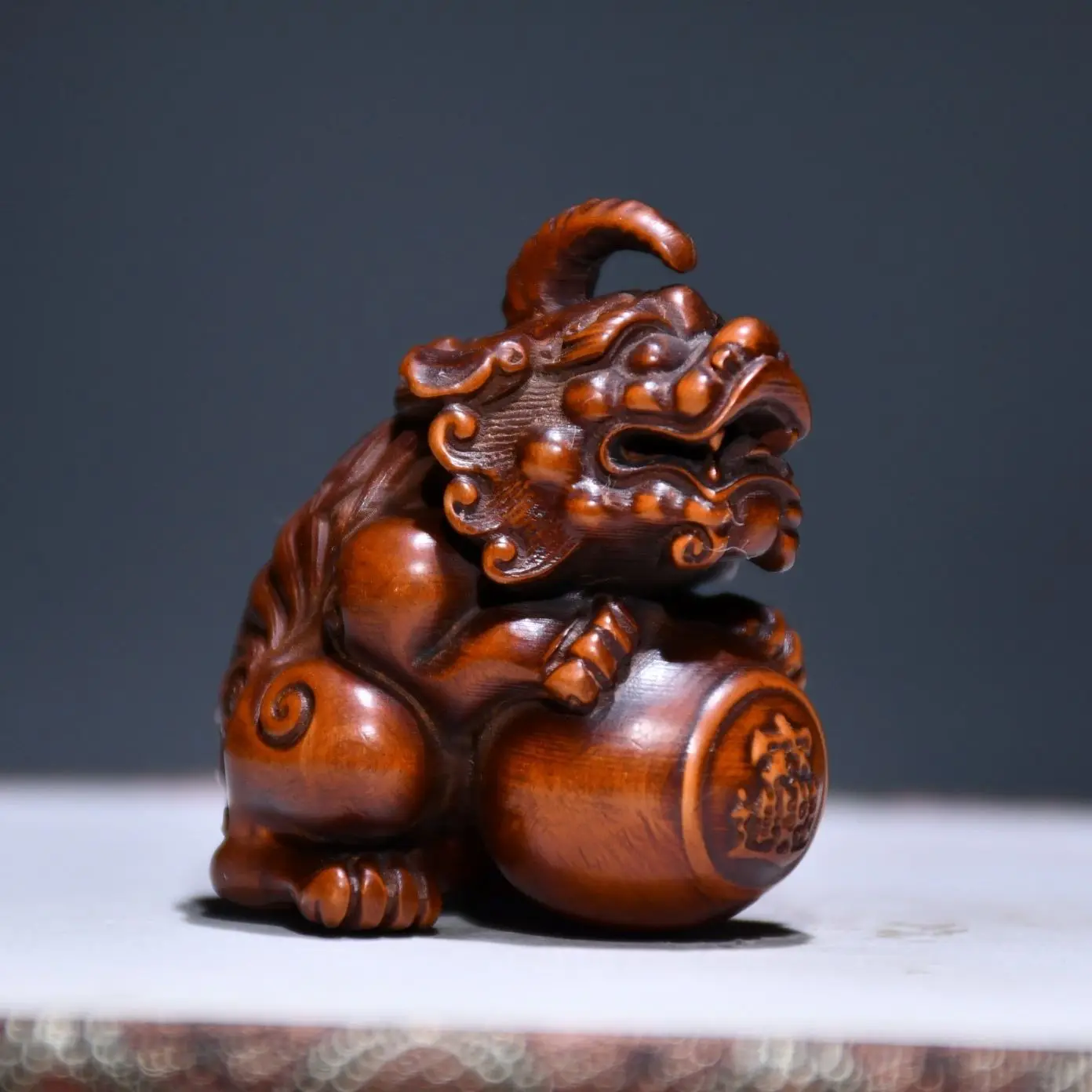 Unicorn-Statue-Feng-Shui-Lucky-Pixiu-Statue-Wood-Carving-Home-Office ...