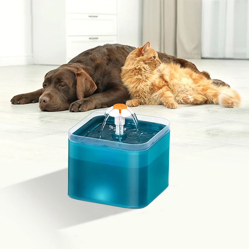 2L Pet Cat Water Fountain Automatic USB Filter Indoor Cat Water ...