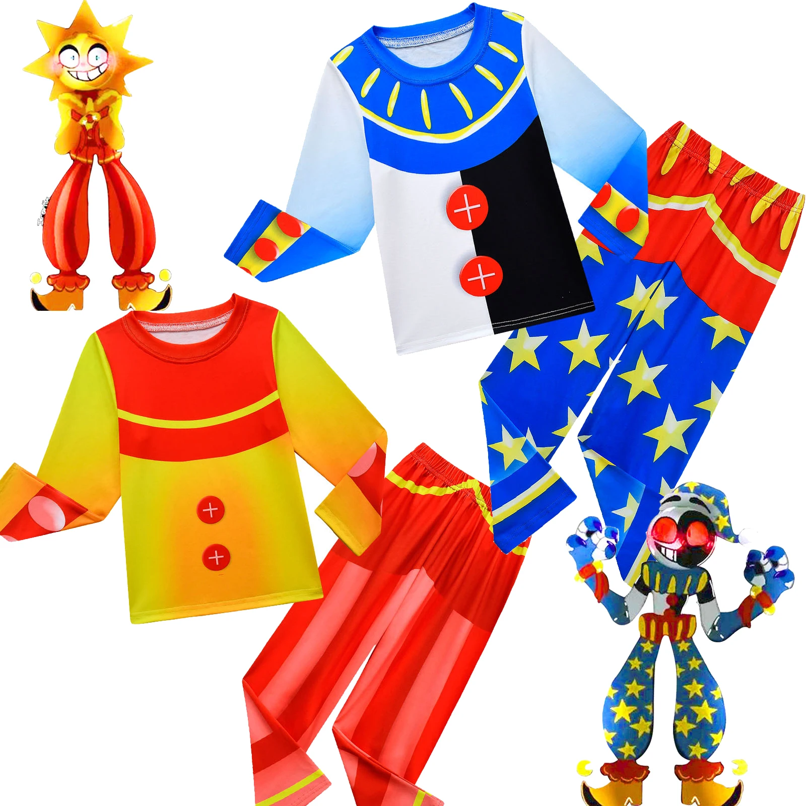 Kids-Sundrop-Cosplay-Costume-Boys-Girls-Pajamas-Cartoon-Sun-Moon-Joker ...