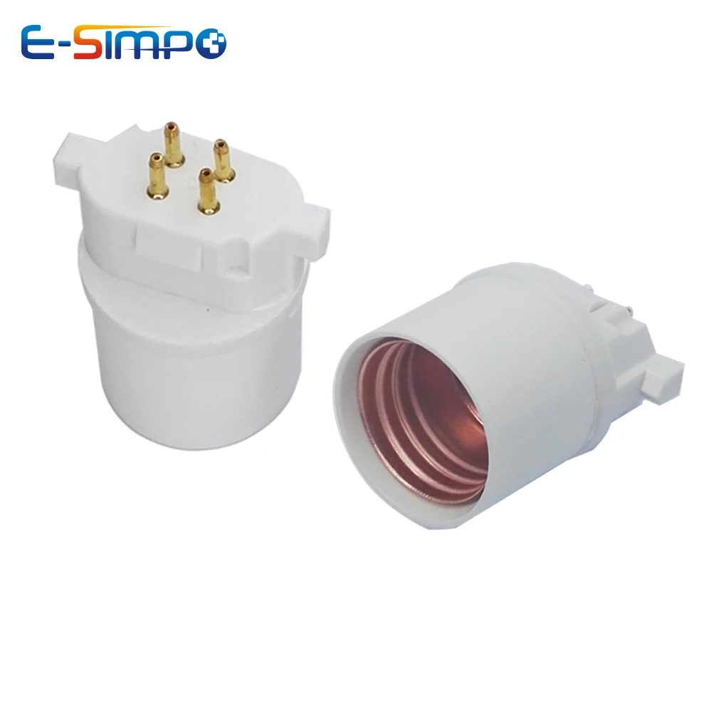 2pcs-GX10Q-to-E26-Light-Socket-Adapter-4Pin-CFL-GX10Q-to-E26-E27-LED ...