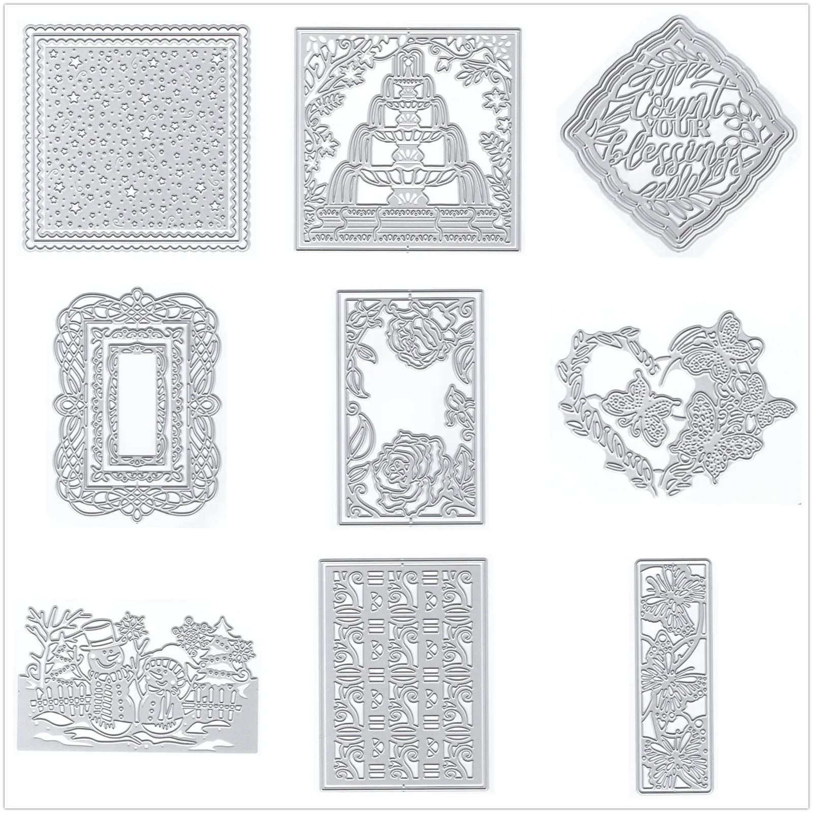 (29 Styles) Background Lace Metal Cutting Dies for Card Making Paper ...