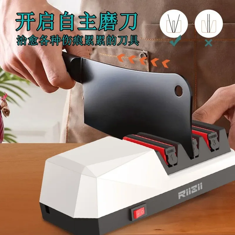 2023 New Electric Knife Sharpener Home Kitchen Knife Sharpening System ...