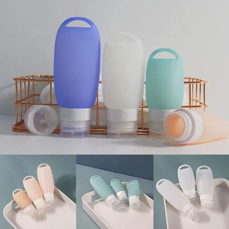 1Pcs 38/60/90ml Empty Silicone Travel Bottle Lotion Squeeze Tube ...