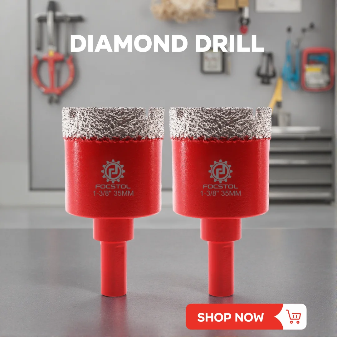 FOCSTOL 2pcs Set Diamond Drill Bit Triangle shank For Tile Granite ...