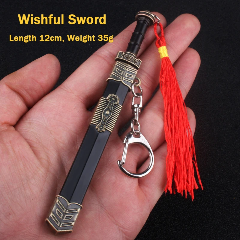 12cm-Mini-Chinese-Ancient-Sword-Pendant-Alloy-Sheathed-Weapon-Realistic ...