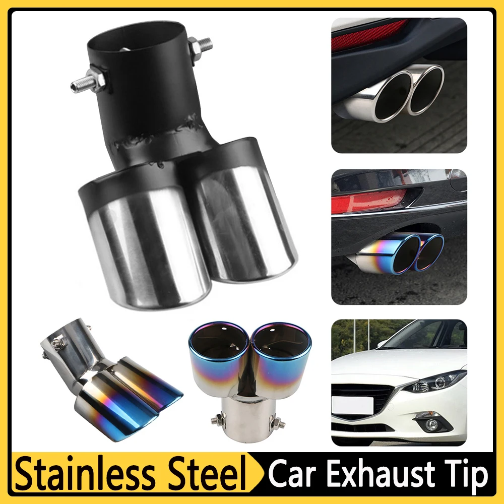 Exhaust Tips With Drainage Hole Stainless Steel Dual Exhaust Tips ...
