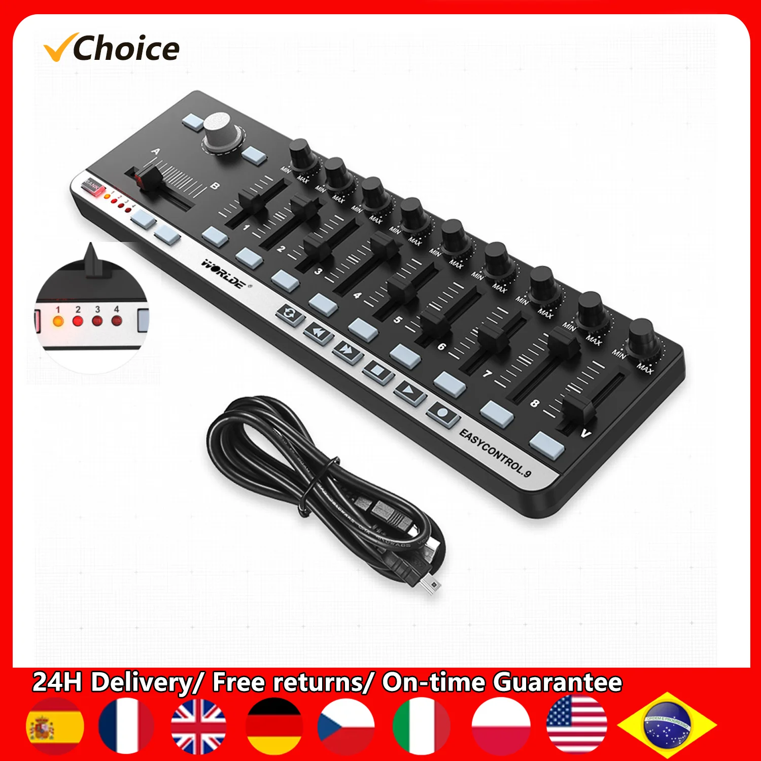 Worlde-easycontrol-9-tragbarer-Mini-USB-9-Slim-Line-Control-Midi ...
