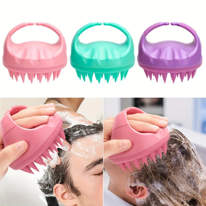 Hair-Scalp-Massager-Shampoo-Brush-Silicone-Head-Washer-Brush-Handheld ...