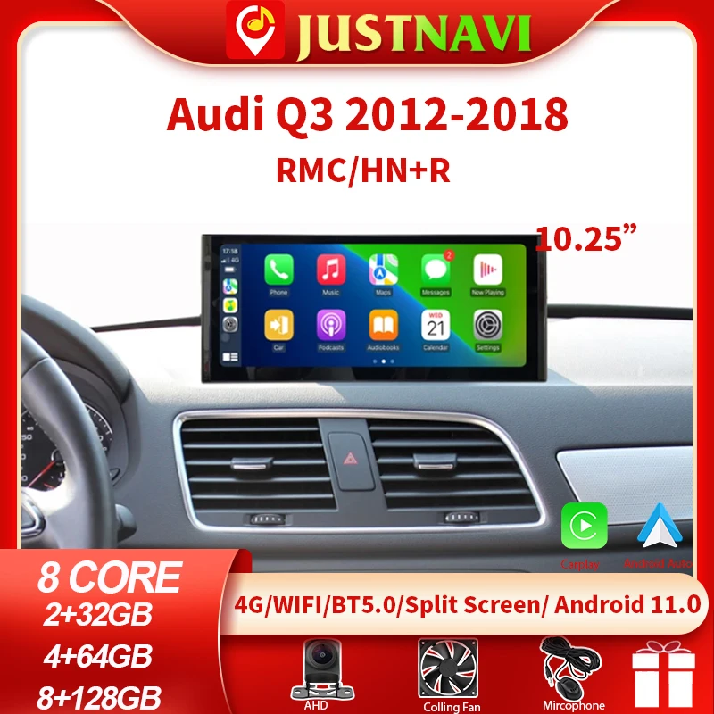 Justnavi – Autoradio Multimédia Android 11, 8 Cœurs, Navigation Gps, Wifi, 4g, Écran Ips, Sans ...