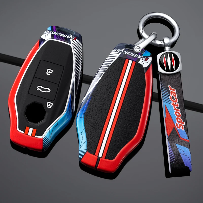 Racing style Zinc Alloy Car key case cover For MG 7 MG7 MG-7 keyless ...