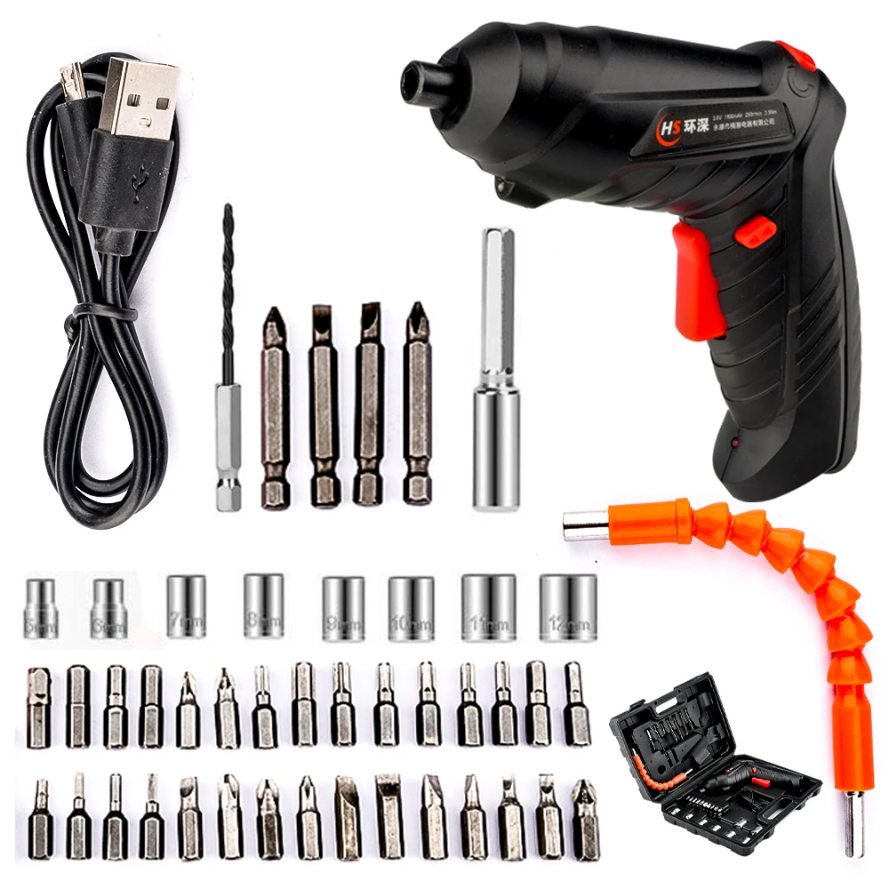 Electric Screwdriver Battery Rechargeable Cordless Screwdriver Powerful ...