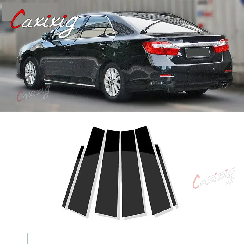 6Pcs-Car-Door-Window-Pillar-Posts-Trim-Cover-Sticker-Glossy-Black-for ...