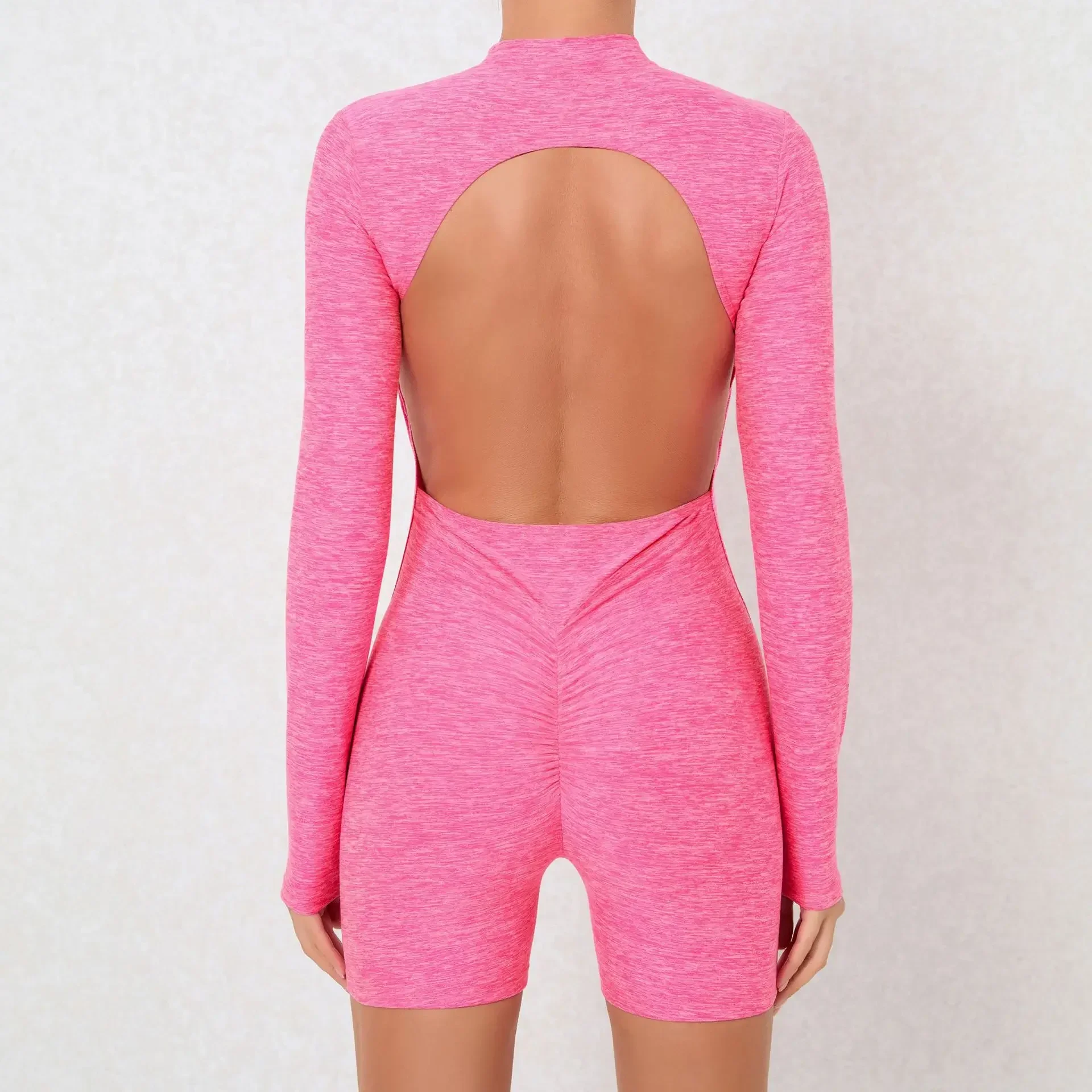 Seamless-Yoga-Jumpsuits-Zipper-Sports-Fitness-Hip-lifting-Backless-Long-Sleeved-One-Piece-Dance ...