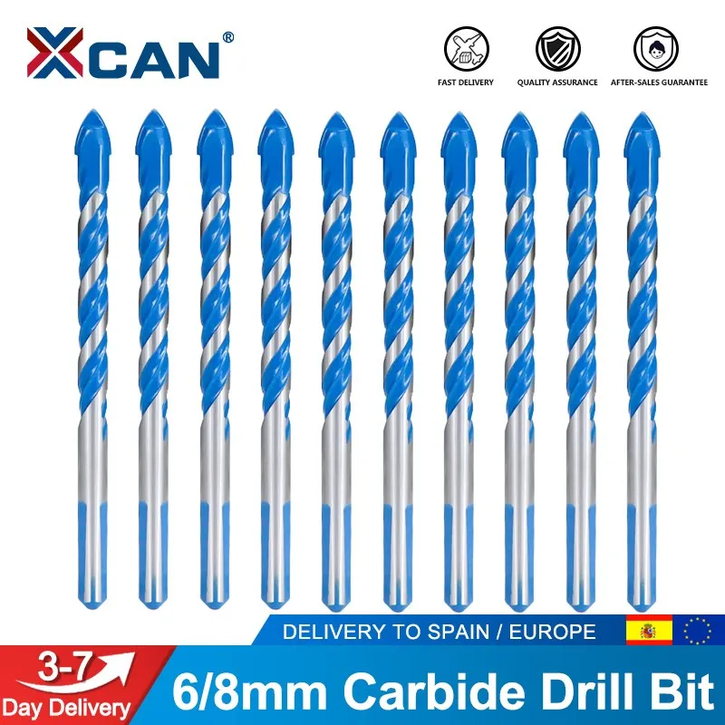 XCAN-6mm-8mm-Drill-Bit-Triangle-Drill-for-Ceramic-Tile-Concrete-Wall ...