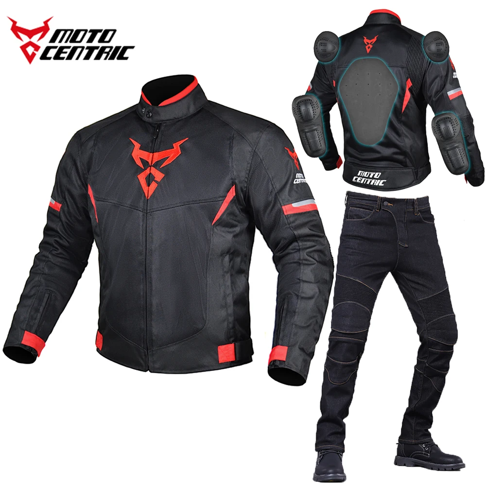 MOTOCENTRIC Summer Mesh Motorcycle Riding Jacket 600D Oxford Cloth ...