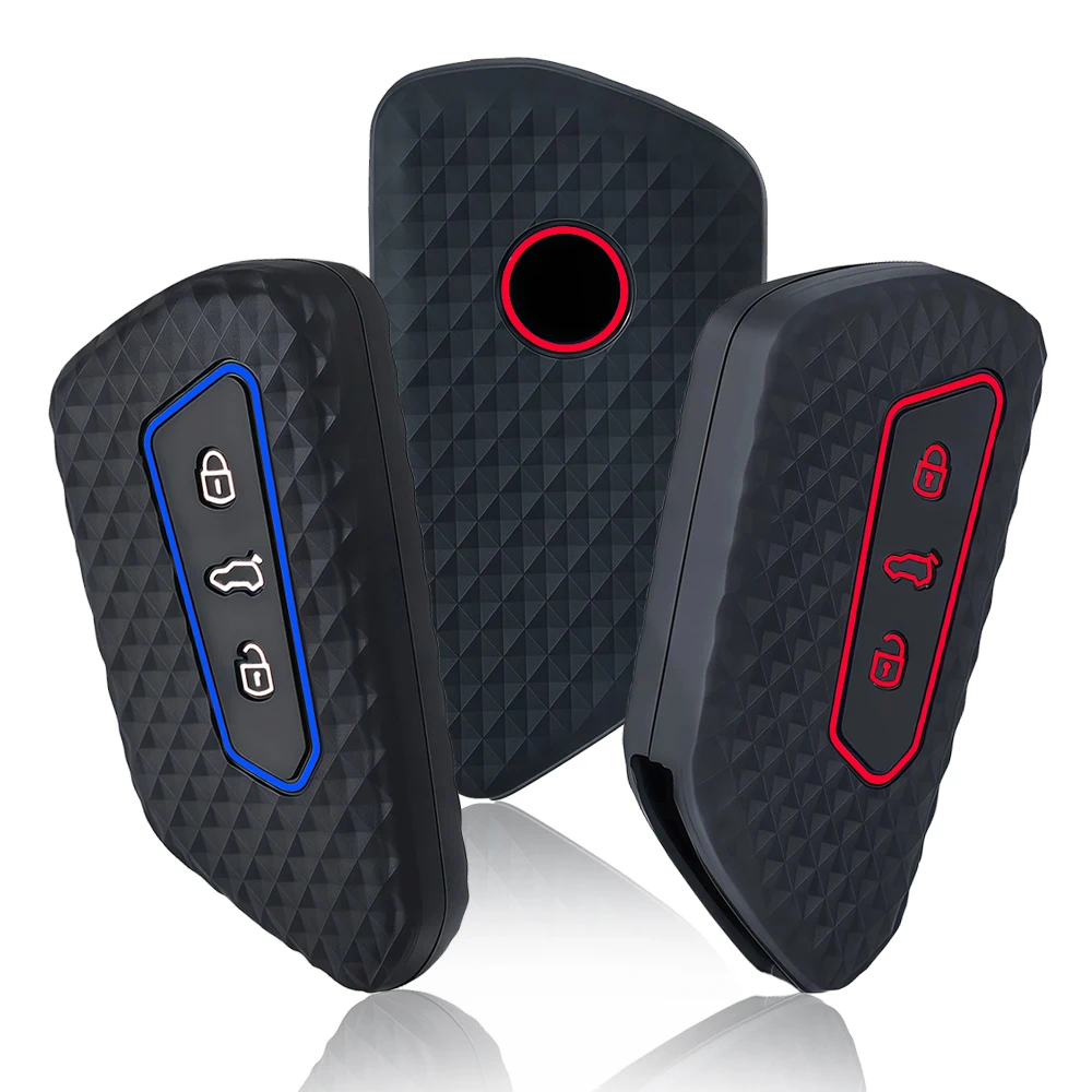 Silicone Car Fob Key Cover Case Accessories for VW Golf 8 GTI 2023 ID 4 ...