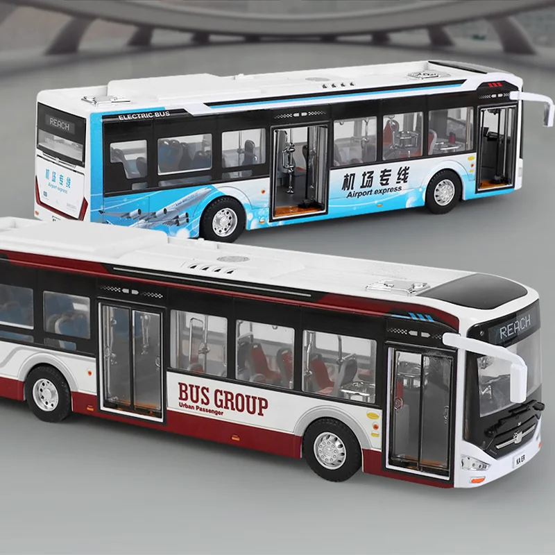 1: 42 Ka'er New Energy Bus Alloy Bus Model Public Transport Children ...