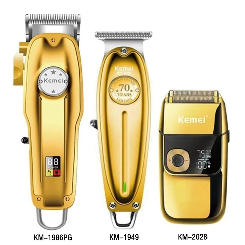 Kemei-Professional-Finishing-Hair-Clipper-Kit-Electric-Cordless-Hair ...