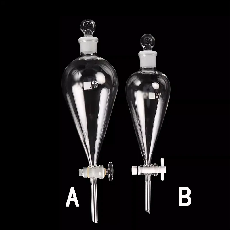 1pcs-Pear-shaped-Glass-Separation-Funnel-with-Standard-Mouth-30ml-60ml ...