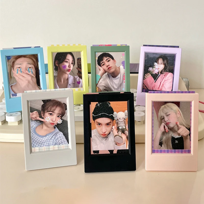 Kawaii Photocard Holder Kpop Photo Frame Mini Idol Photo Display Stand ...