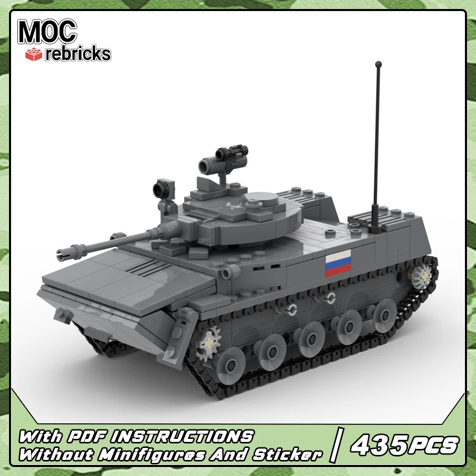 MOC-54781 Military Series BMD-2 Tank 1/35 Scale Tank Model Set Building ...