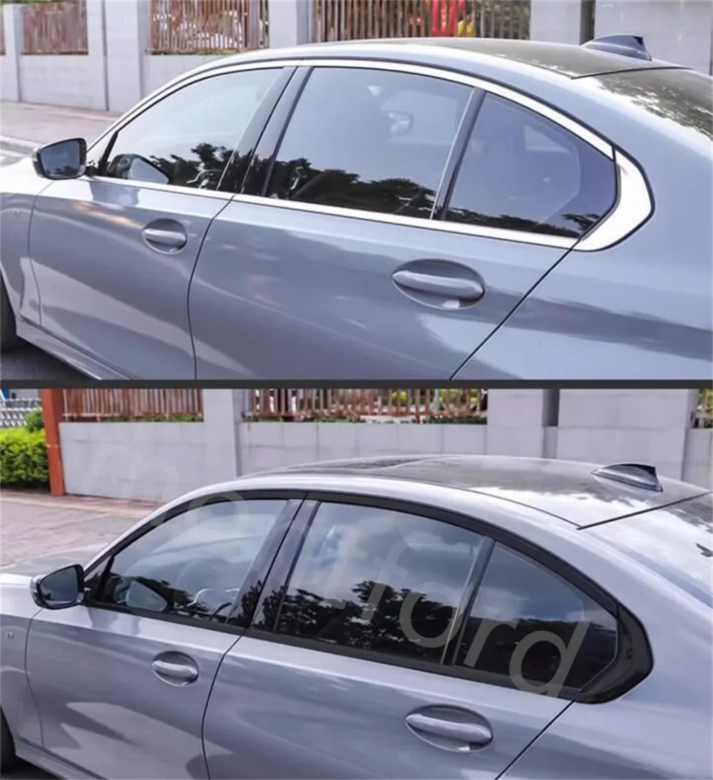 Black-Steel-Window-Molding-Frame-Strips-Trim-Cover-For-BMW-5-Series-G30 ...