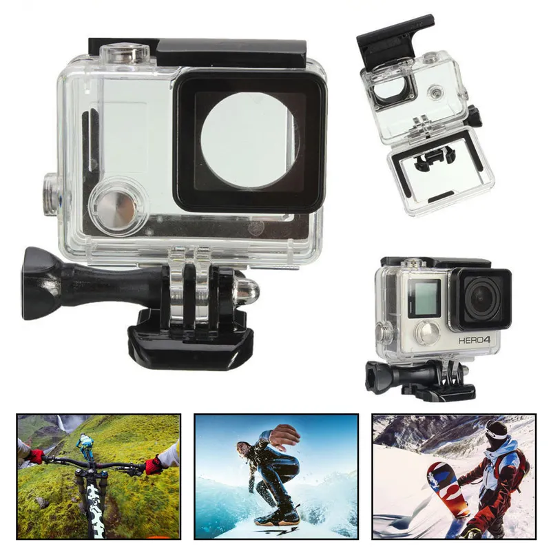 for GoPro Hero 4 3+ go pro Accessories Underwater Waterproof Protective ...